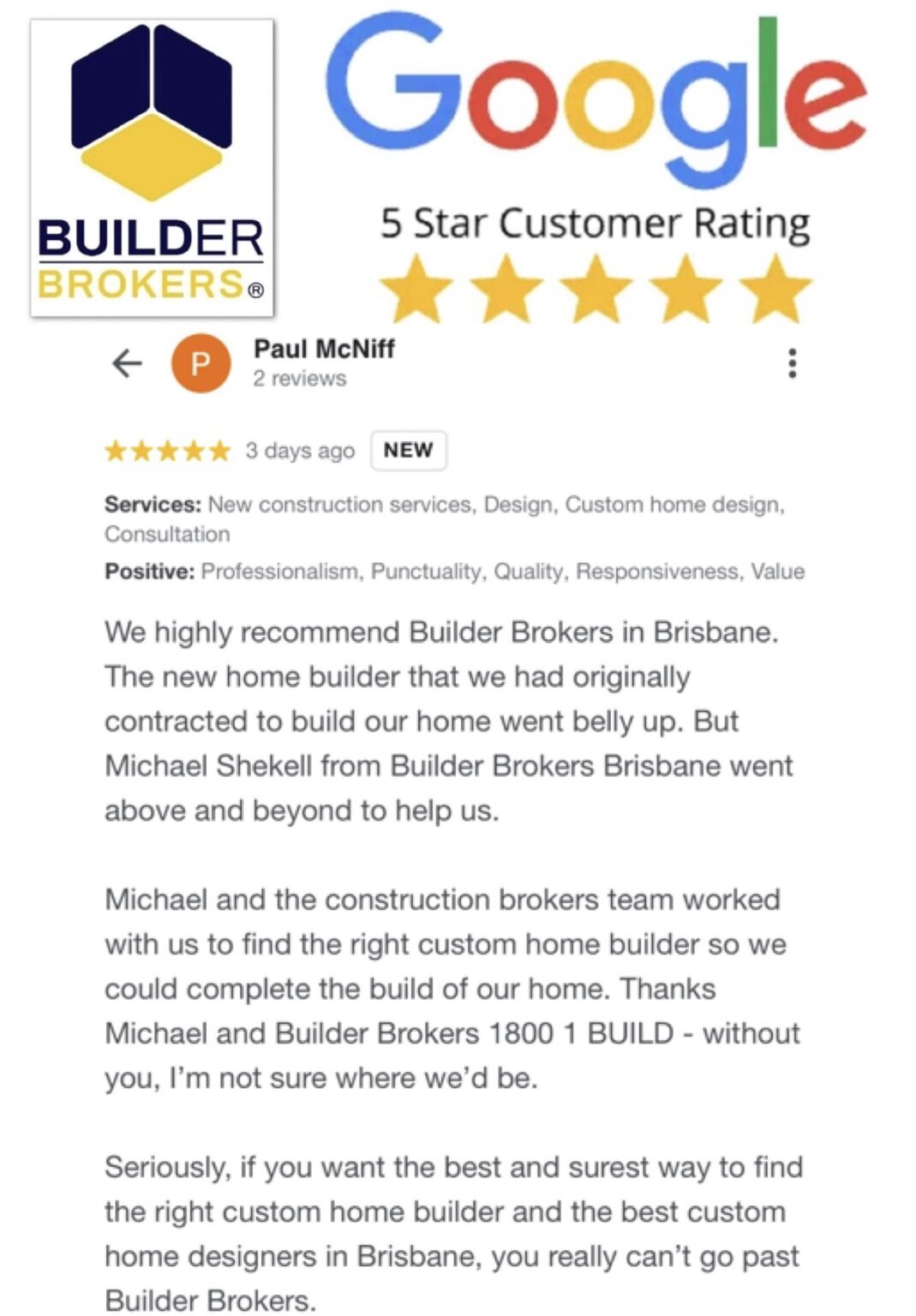 5 Star Google Review - Builder Brokers Brisbane Building Brokers ...